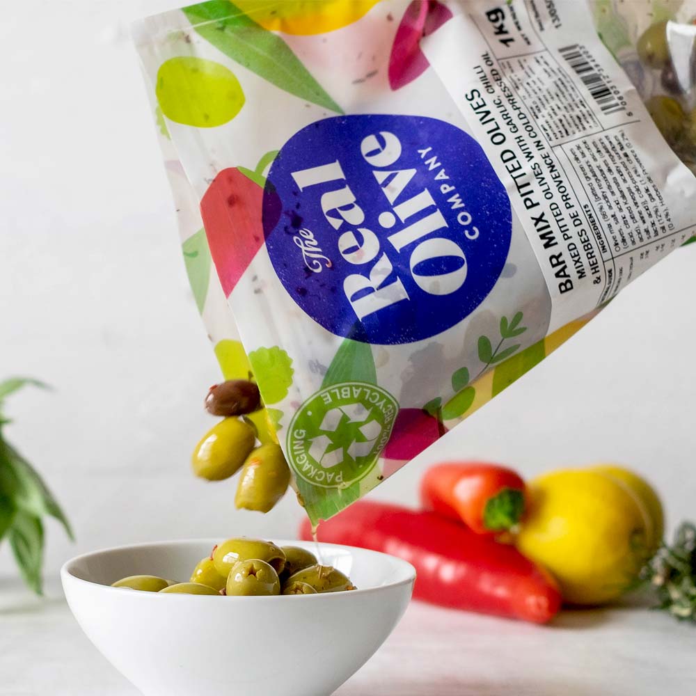 Garlic stuffed Provençal olives